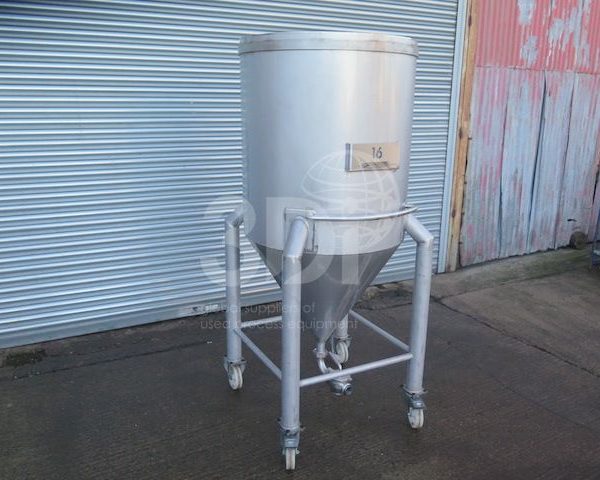 750 Litre Stainless Mobile Storage Tank - 3Di process equipment