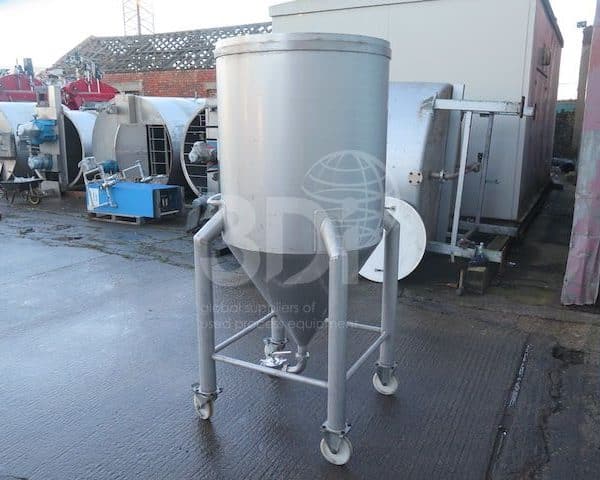750 Litre Stainless Mobile Storage Tank - 3Di process equipment