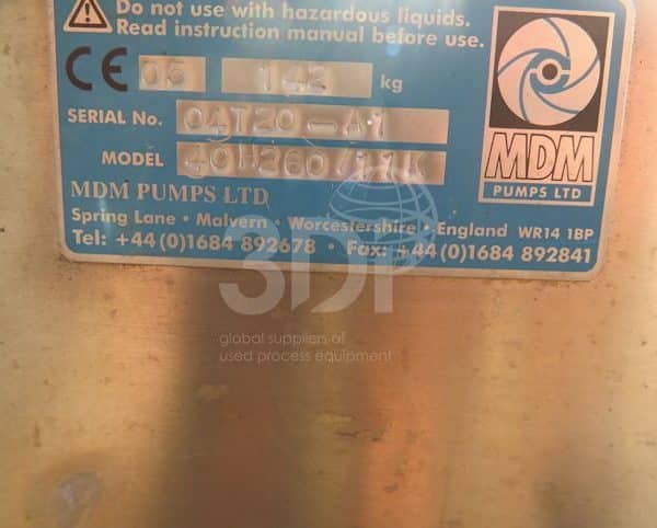 MDM Centrifugal Pump Model 40H260/11K - 3Di process equipment