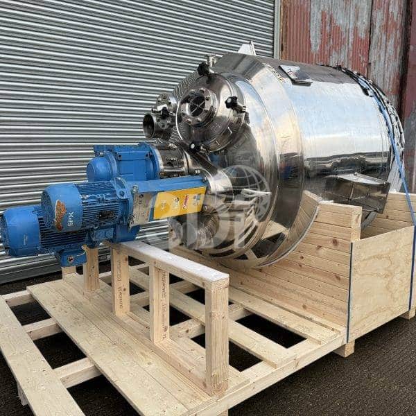 1,820 Litre Stainless Steel Jacketed Process Vessel - 3Di process equipment