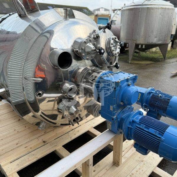 1,820 Litre Stainless Steel Jacketed Process Vessel - 3Di process equipment