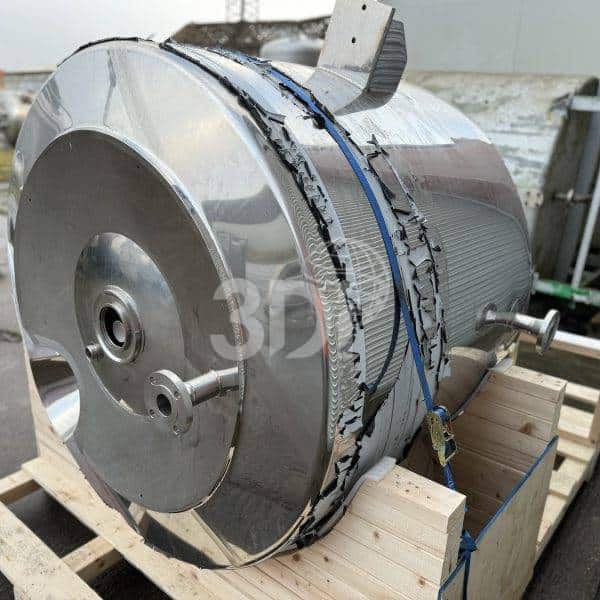 1,820 Litre Stainless Steel Jacketed Process Vessel - 3Di process equipment