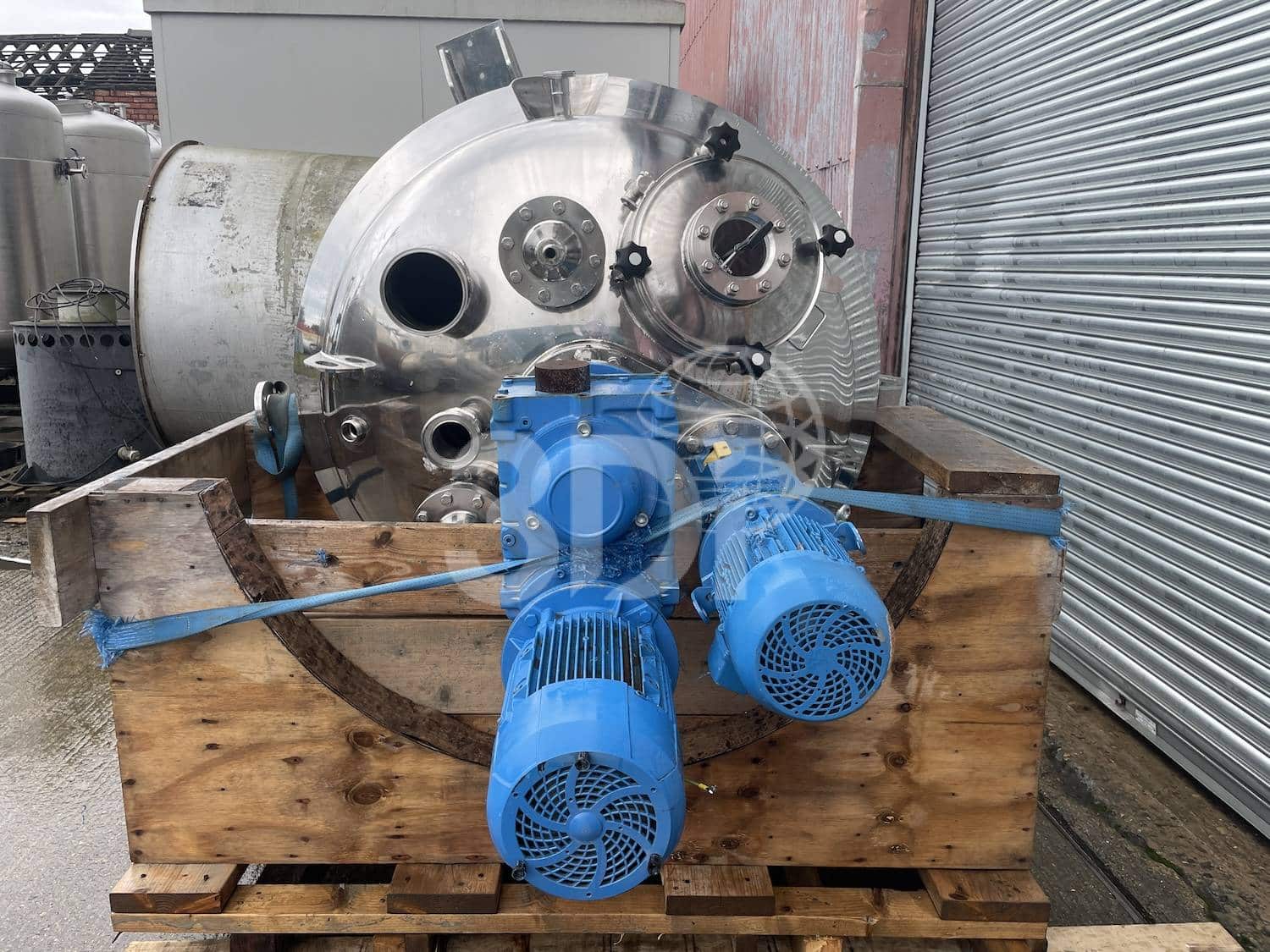 1,820 Litre Stainless Steel Jacketed Process Vessel - 3Di process equipment