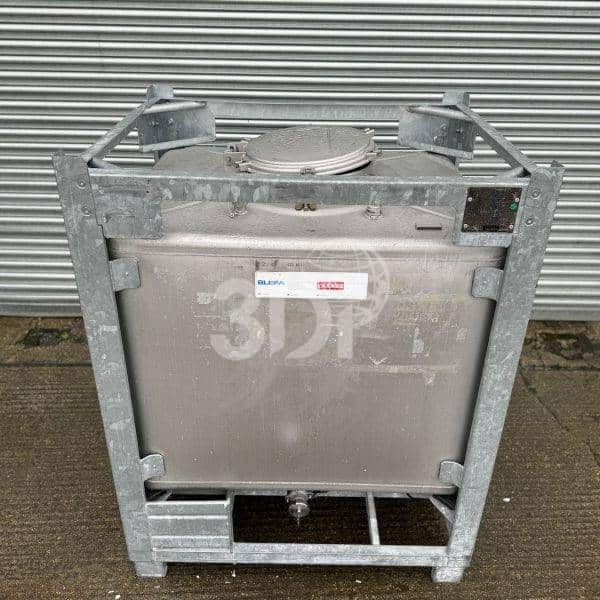 1,000 Litre Blefa Stainless Steel IBC - 3Di process equipment
