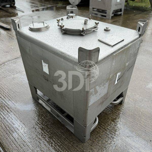 1,000 Litre Finncont Stainless Steel IBC - 3Di process equipment